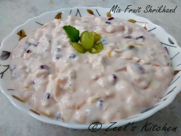 Mix Fruit Shrikhand | Shrikhand Recipe | Zeel's Kitchen