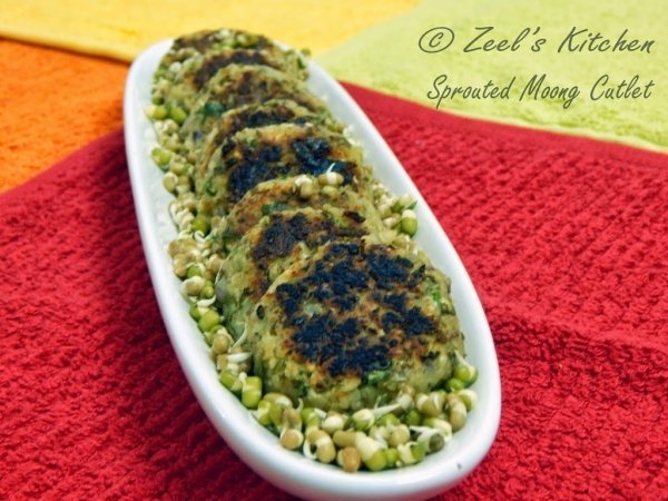 Sprouted Moong ( green gram ) Cutlet Recipe | Zeel's Kitchen