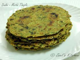 Dudhi - Methi Thepla Recipe | Zeel's Kitchen