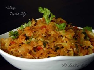 Cabbage Tomato Sabji Recipe | Zeel's Kitchen