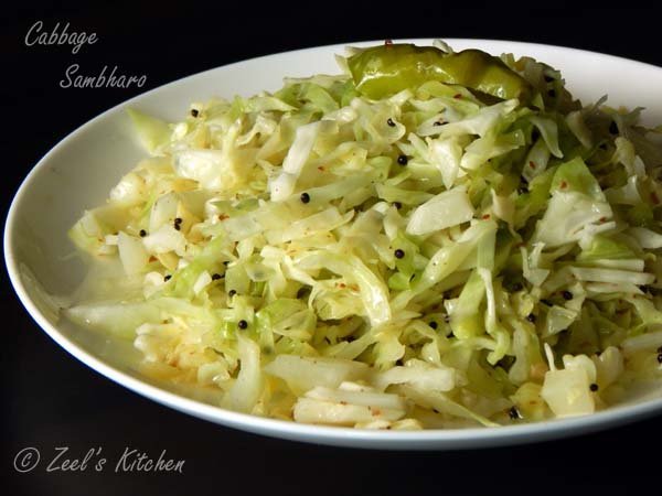 Cabbage Sambharo |Cabbage Sambharo Recipe | Zeel's Kitchen