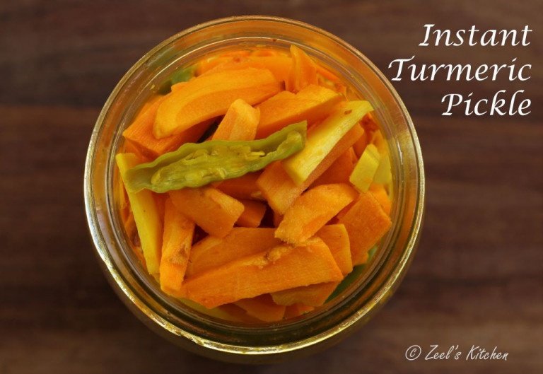 Instant Fresh Turmeric Pickle | Atheli Haldar Recipe - Zeel's Kitchen